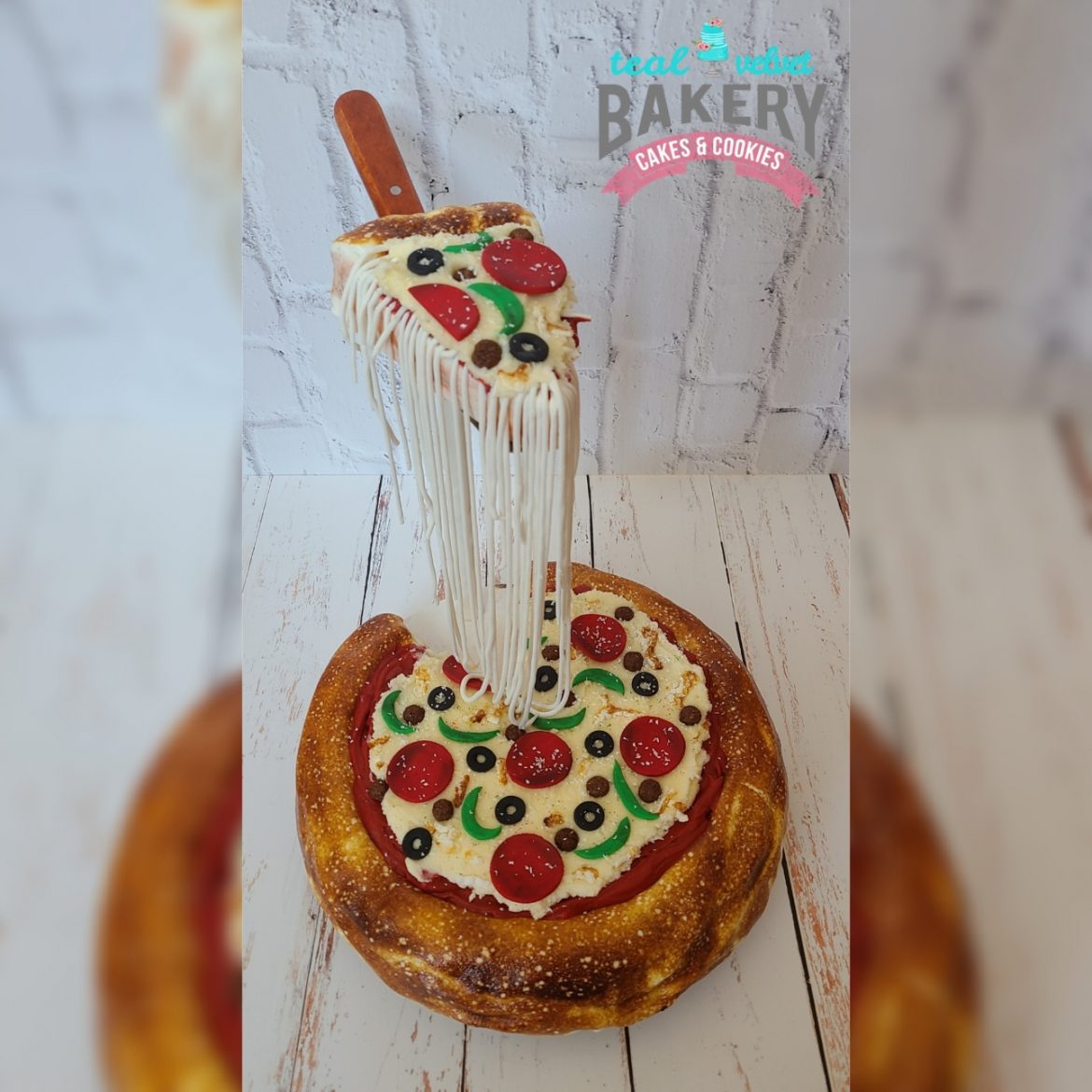 Pizza Gravity Cake • Teal Velvet Bakery